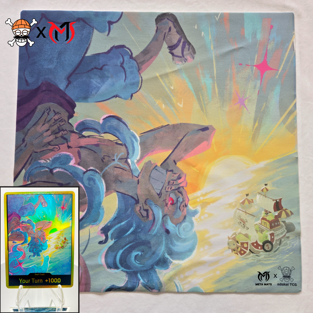 Luffy “Sunset” BUNDLE (Two Player Cloth Mat & 10 DON!! Cards) Custom A